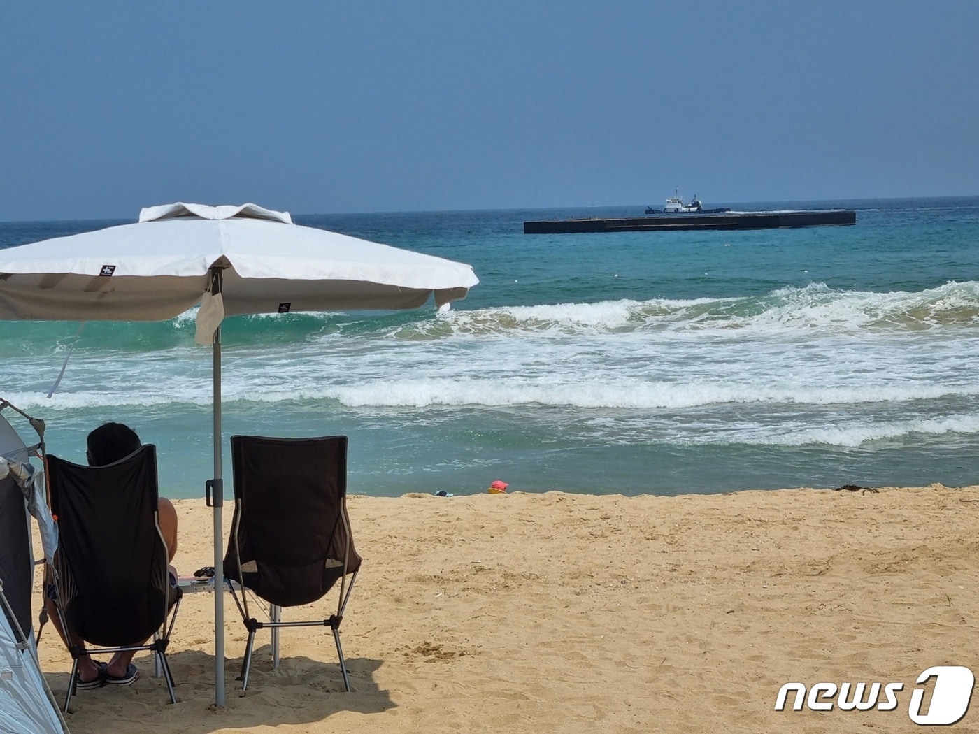 "저게 뭐지?"…기관 기싸움에 1년 째 방치된 '삼척 앞바다 흉물' - 뉴스1