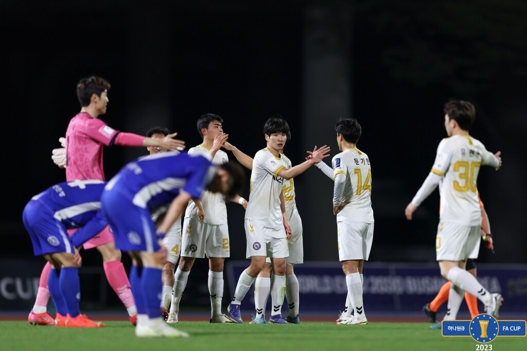 'K4' 당진시민축구단‧거제시민축구단, 'K3' 팀 꺾고 FA컵 3라운드 진출 - 뉴스1