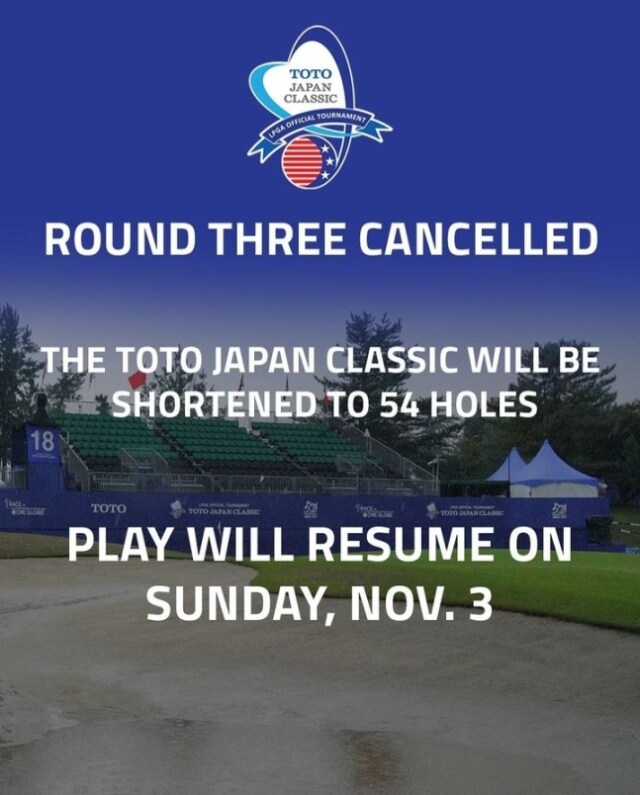 LPGA 토토 재팬 클래식 3R 태풍 탓에 연기…54홀 축소 운영 - 뉴스1
