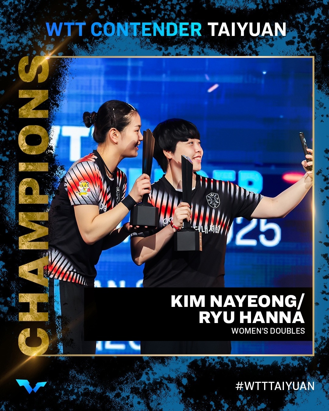 김나영-유한나, 중국 꺾고 WTT 컨텐더 타이위안 2025 여자복식 우승 - 뉴스1