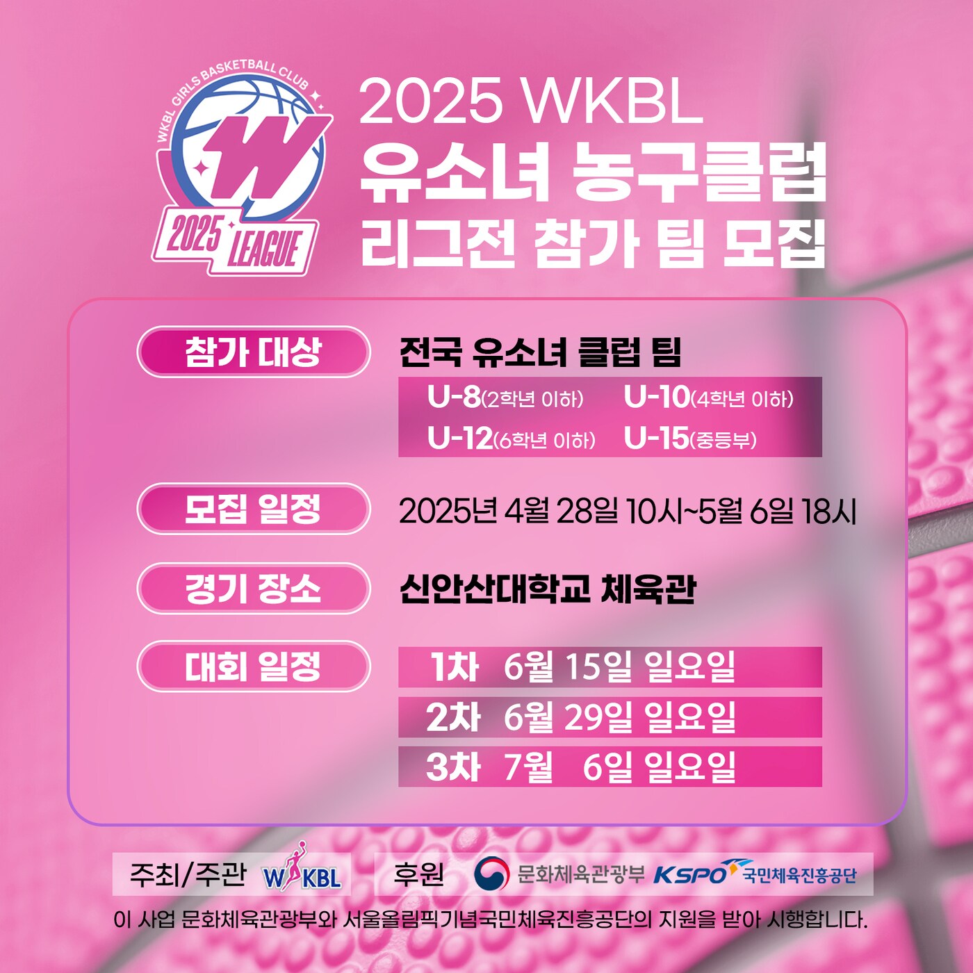 WKBL, 2025 유소녀 농구클럽 리그전 참가팀 모집 - 뉴스1