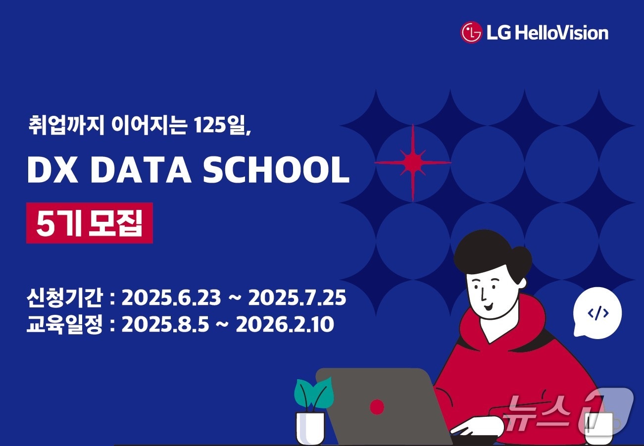 KCTA, LG헬로비전 데이터 스쿨 5기 모집…DX 데이터 인력 양성 - 뉴스1